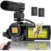 Portable Vlog Video Camera Camcorder with Microphone for YouTube, FHD ...