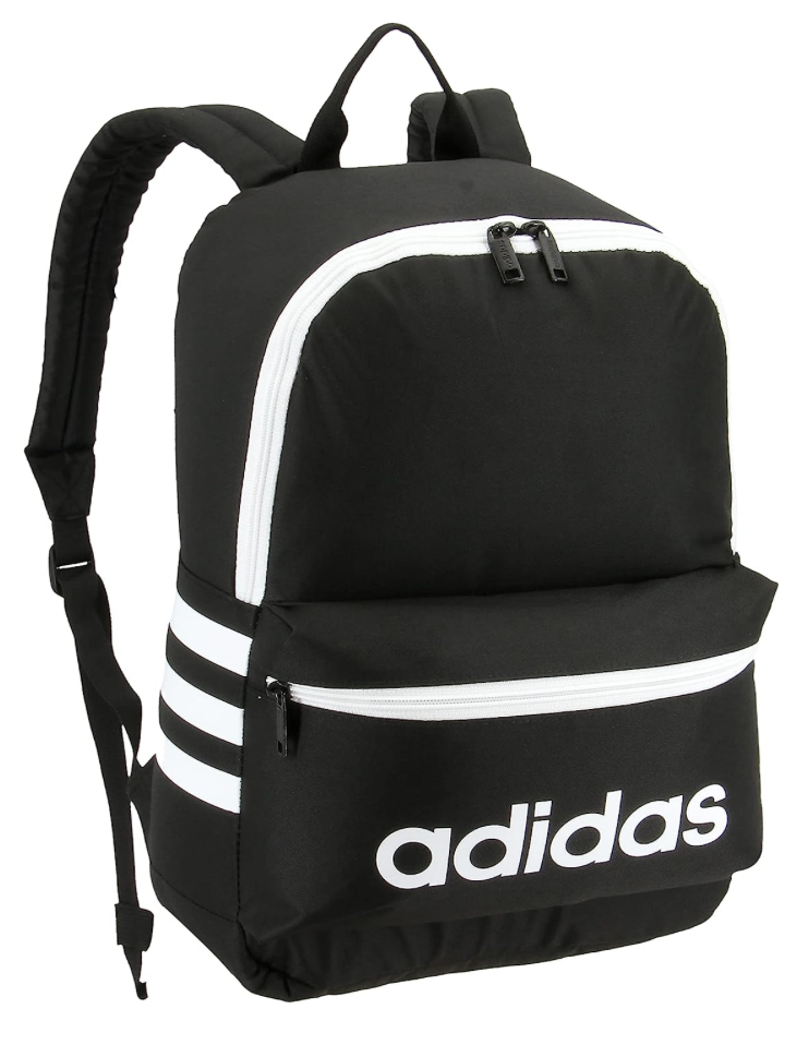 adidas Classic 3S Backpack, Black/White, One Size - Walmart.com