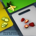 Utility Cutting Board with Handles, Food Safe PP Material, Thick Large ...
