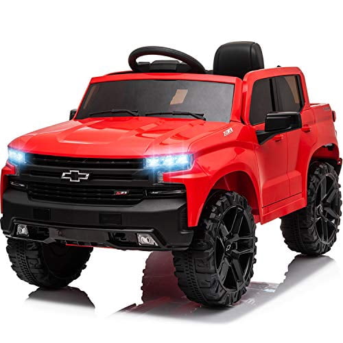 Little Brown Box 12V Licenced Chevy Silverado Ride On Truck for Kids to ...