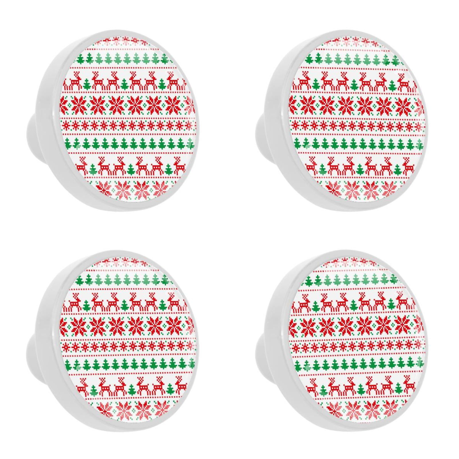 4 Pcs Christmas Knobs for Kitchen Cabinet Cupboard Dresser Bookcase ...