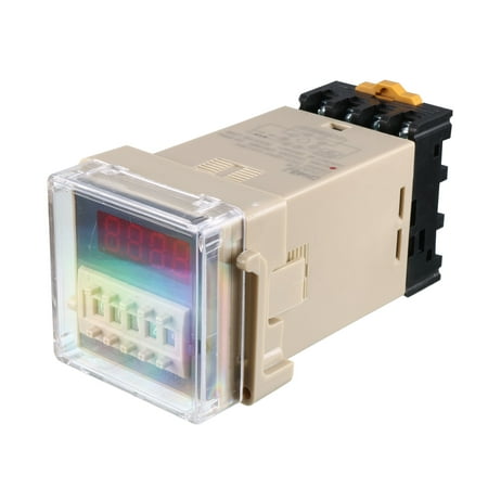 DH48JA 1-999900 Count Up Digital Counter Relay w Base AC 110V 50/60Hz ...