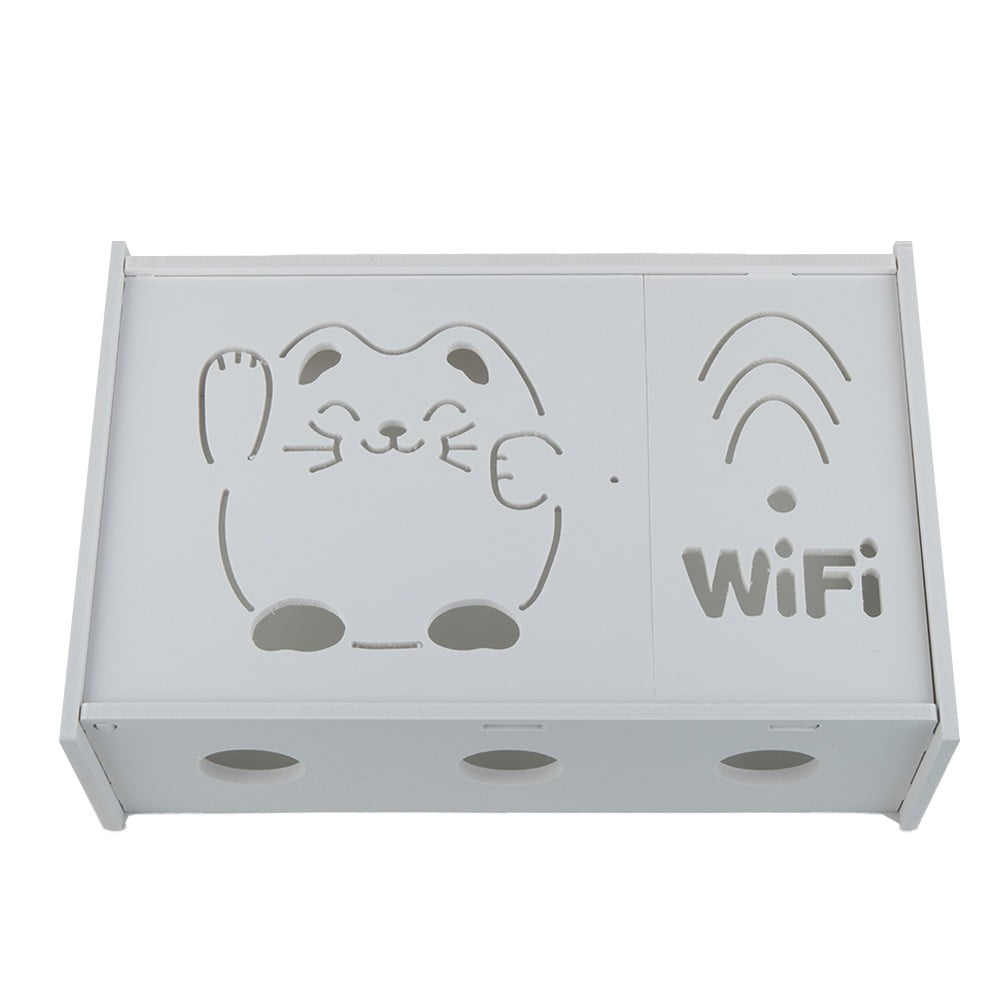 Gerich Wireless Router Rack Living Room Wall-mounted WiFi Storage Box ...