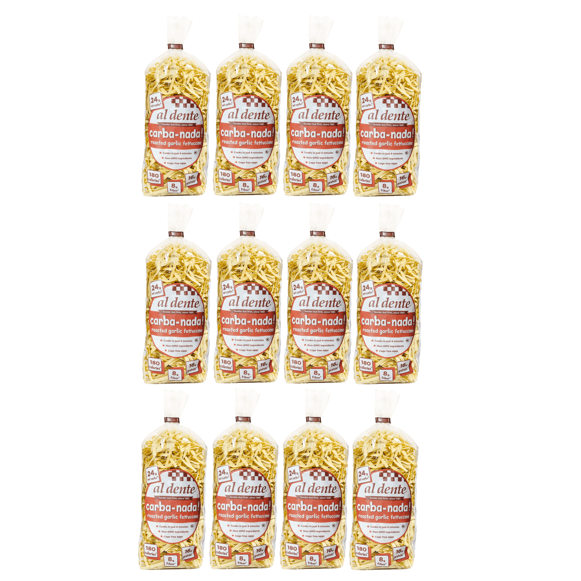 Carba-Nada Reduced Carb Pasta by Al Dente Pasta Company - Roasted ...