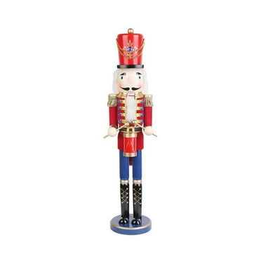 2 x 30cm Wooden Soldier Nutcracker with Drum and , Traditional with ...