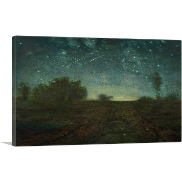 ARTCANVAS Starry Night 1851 Canvas Art Print by Jean-Francois Millet ...