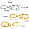60pcs Gold,Antique Silver Infinity Love Symbol Connectors Charms ...