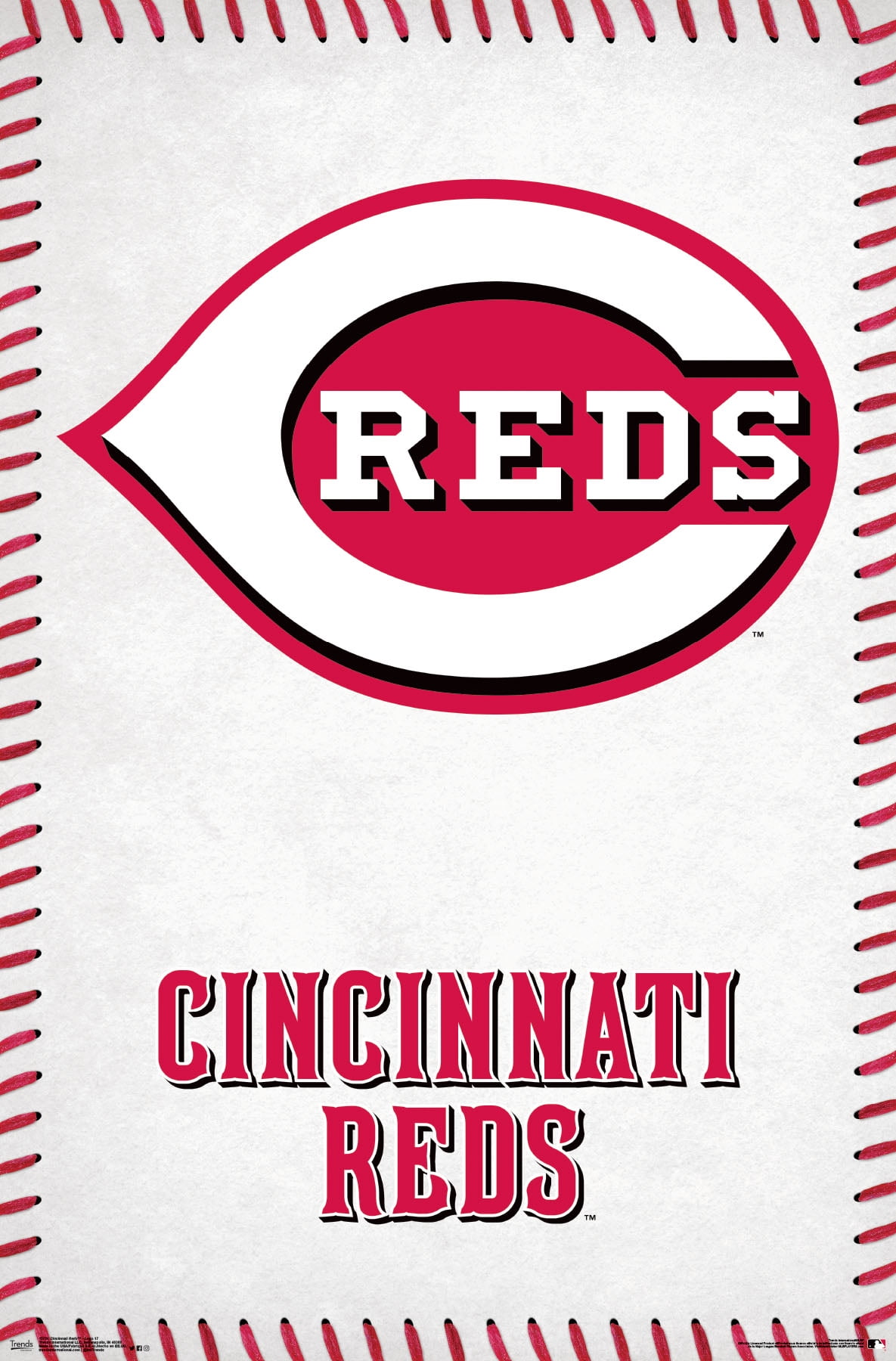 MLB Cincinnati Reds - Logo 17 Wall Poster, 22.375" x 34" - Walmart.com