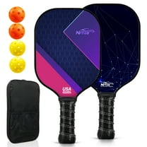 Eccomum Outdoor Portable Pickleball Rackets Set with 2 Rackets, 4 Balls ...