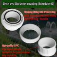 PLUMYHG-2pack 2" PVC Slip Union Coupling (Socket x Socket),Schedule 40 ...