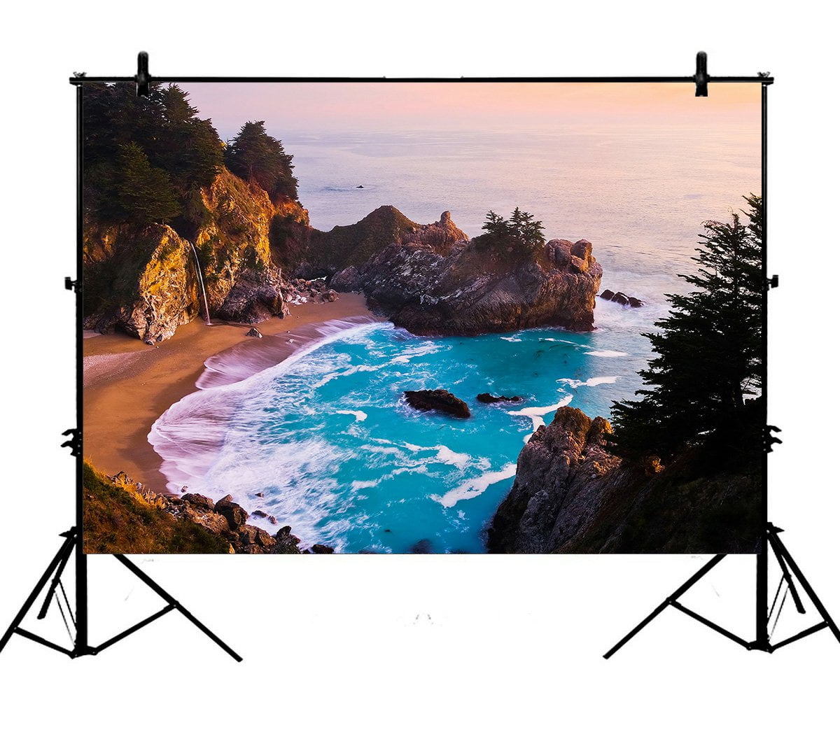 PHFZK 7x5ft Landscape Nature Scenery Backdrops, California Ocean ...