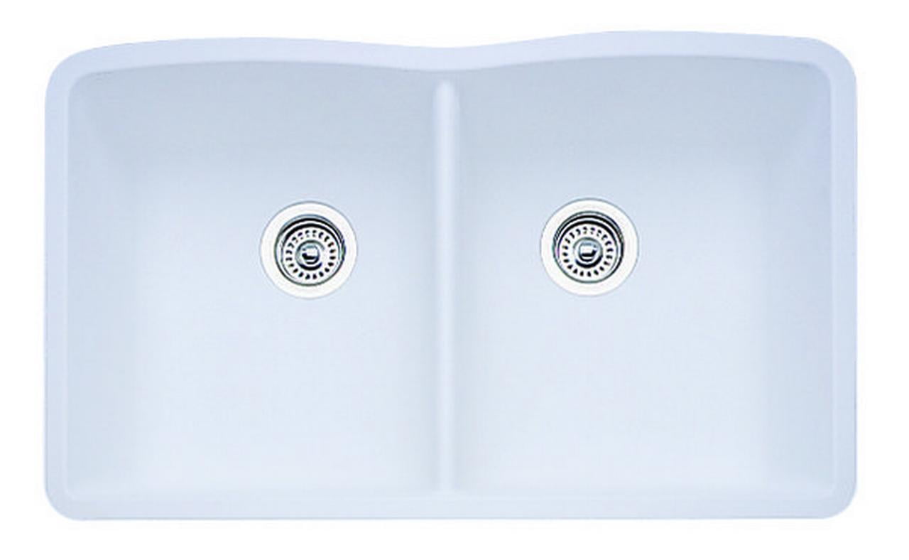 BLANCO DIAMOND Equal Double Undermount - White - Walmart.com