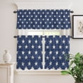 Kitchen Window Curtains Valance and Tier Set, Memorial Day Patriotic ...