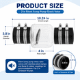 RVKXHD 2 Inch Silent PVC Check Valve, Quiet Clear Sump Pump Check Valve ...