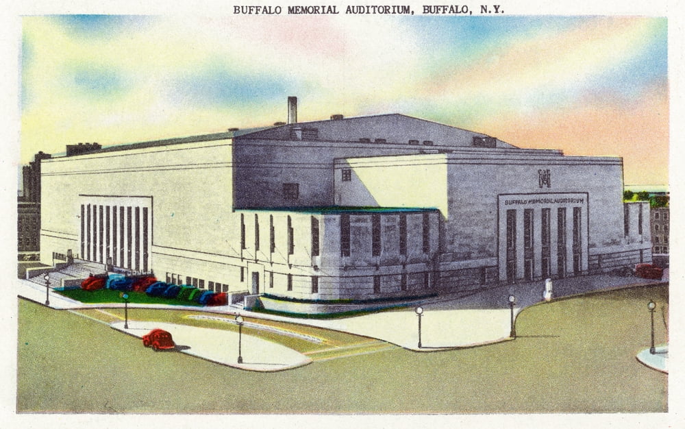 Buffalo, New York, Exterior View of the Buffalo Memorial Auditorium ...