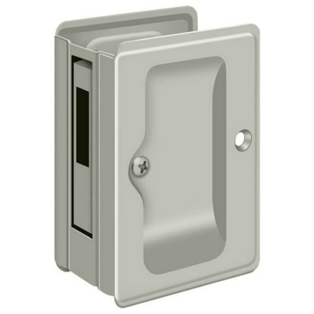 Deltana Sdar325U15 Pocket Door Locks, 3 1/4" Height, Satin Nickel ...