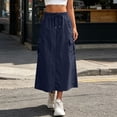 Aboser Womens Hiking Cargo Skirts Active Casual High Waist Skirt Baggy ...