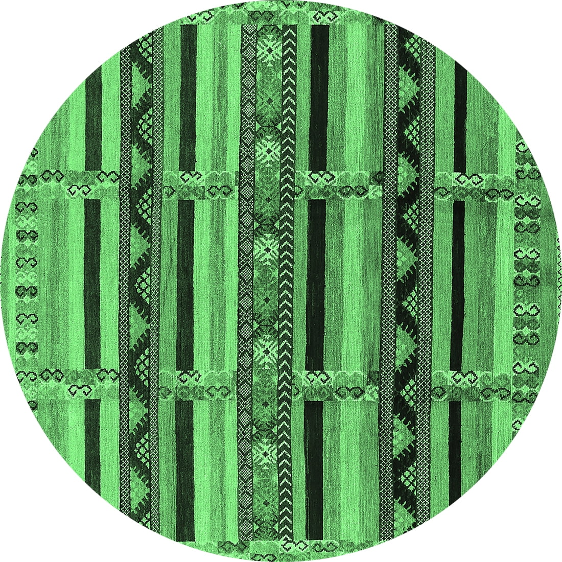 Ahgly Company Indoor Round Solid Emerald Green Modern Area Rugs, 8 ...