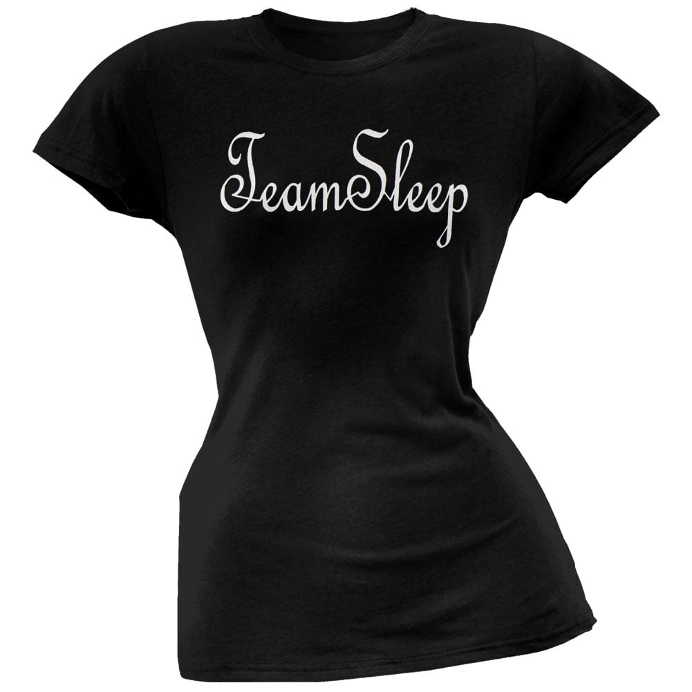 Team Sleep Women's Juniors Script Short Sleeve T Shirt - Walmart.com