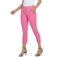 HDE Pull On Capri Pants For Women with Pockets Elastic Waist Cropped ...