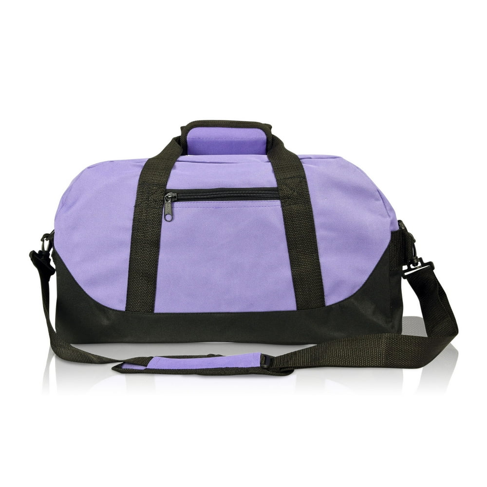DALIX 18" Duffle Bag Two-Tone Sports Travel Gym Luggage Bag in Purple ...