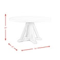 Picket House Furnishings Liam Round Dining Table in White and Natural ...