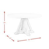 Picket House Furnishings Liam Round Dining Table in White and Natural ...