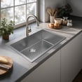 33"x22"x9.8" Drop in Kitchen Sink Topmount 16 Gauge S304 Stainless ...