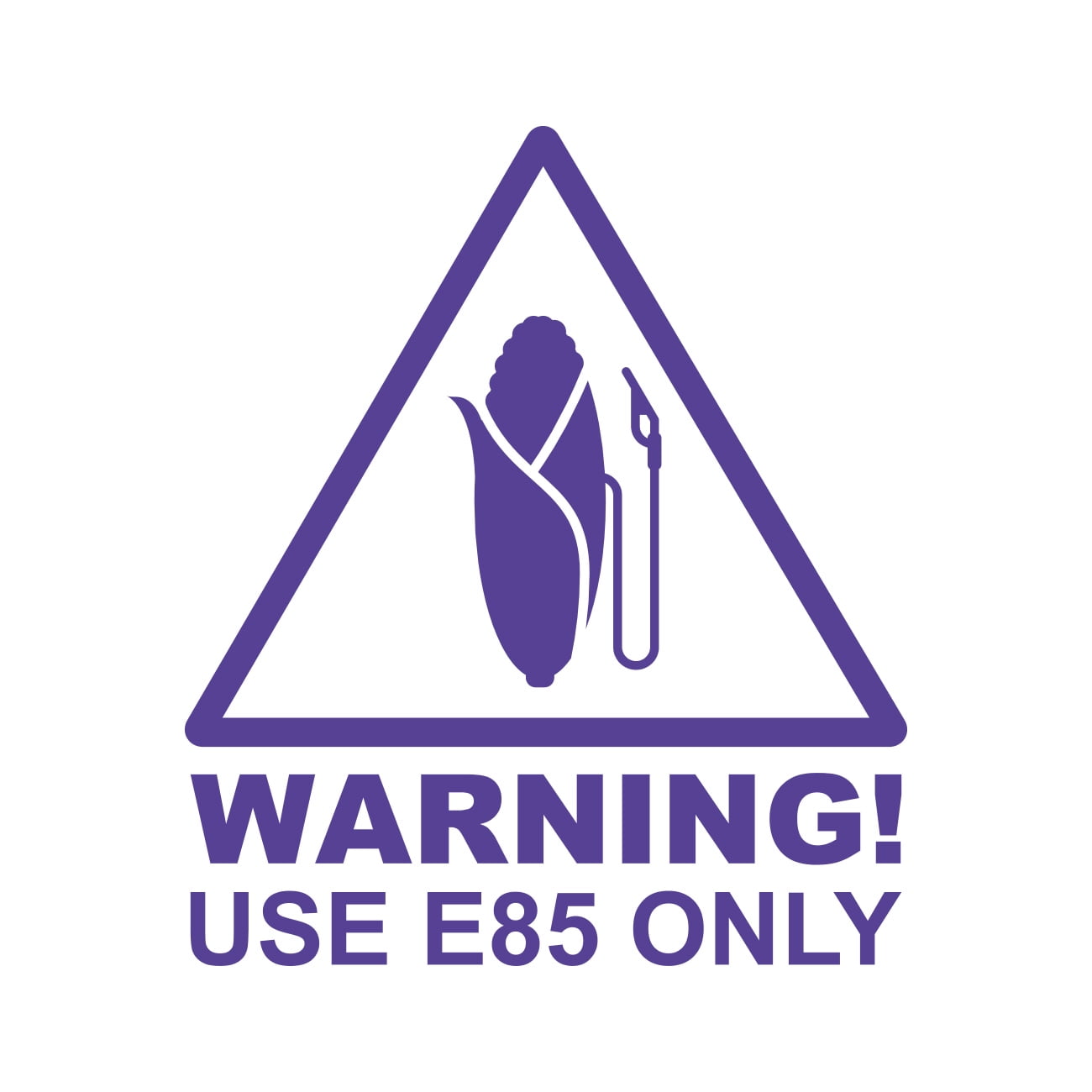 E85 Only Sticker Decal Die Cut - Self Adhesive Vinyl - Weatherproof ...