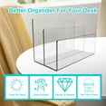 Acrylic File Holder,1PC 2 Sections Clear Organizer Mail Letter Sorter ...