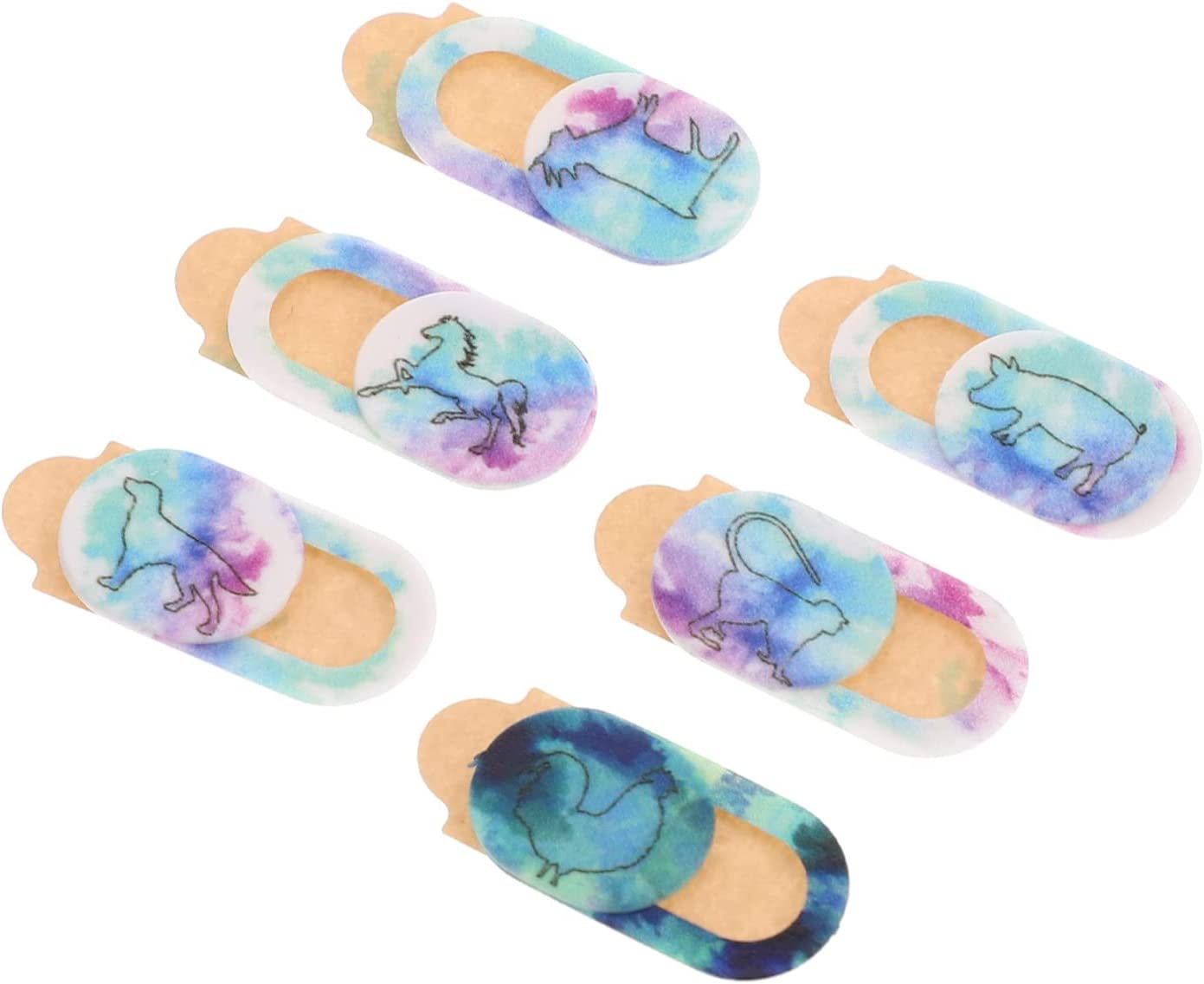 Camera Cover Slide 6pcs Camera Webcam Privacy Covers Animal Pattern ...