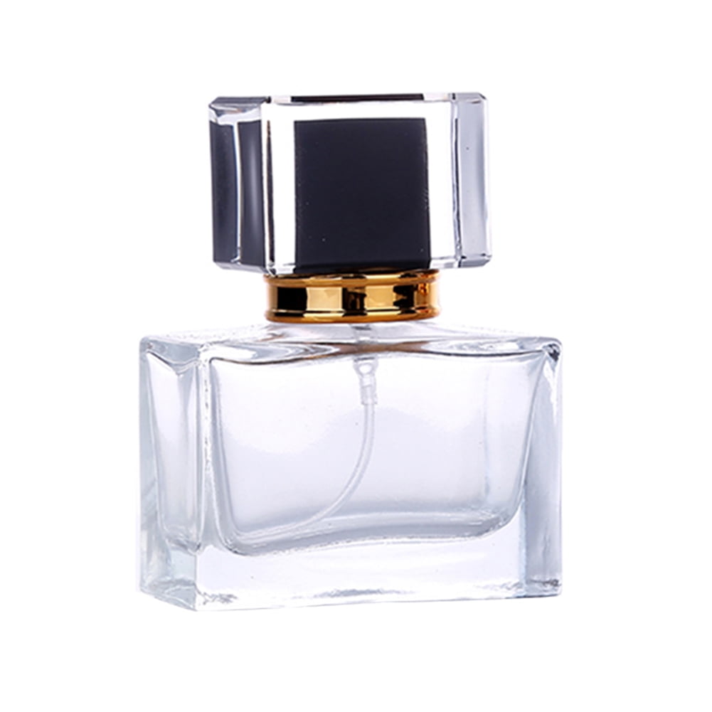 30ml Clear Perfume Bottle empty, Portable Square Empty Glass Perfume ...