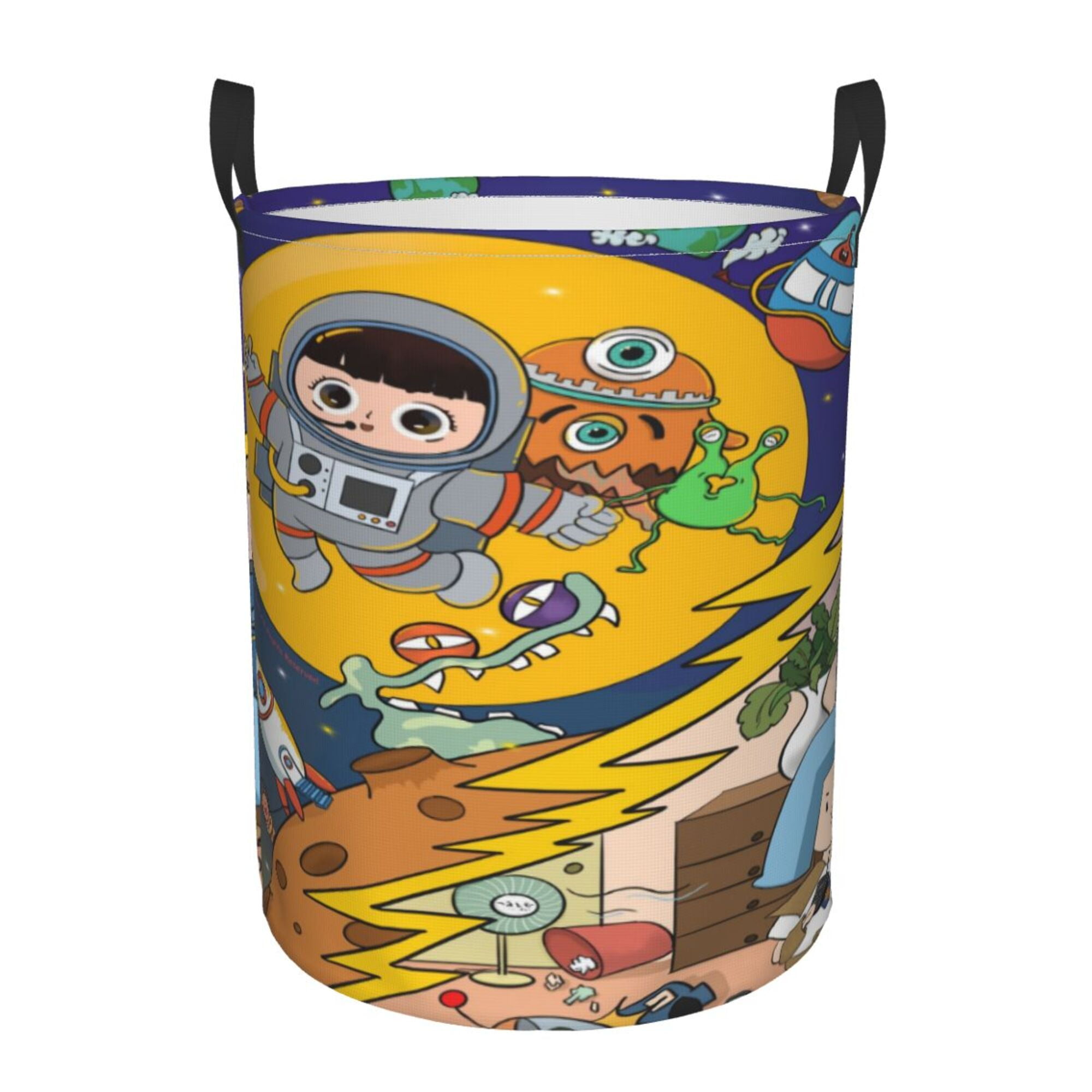 ZICANCN Astronaut Moon Monsters Laundry Basket Organizer - Dirty ...