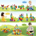 FunMagic Magnetic Tiles for Kids STEM Educational Building Blocks for ...