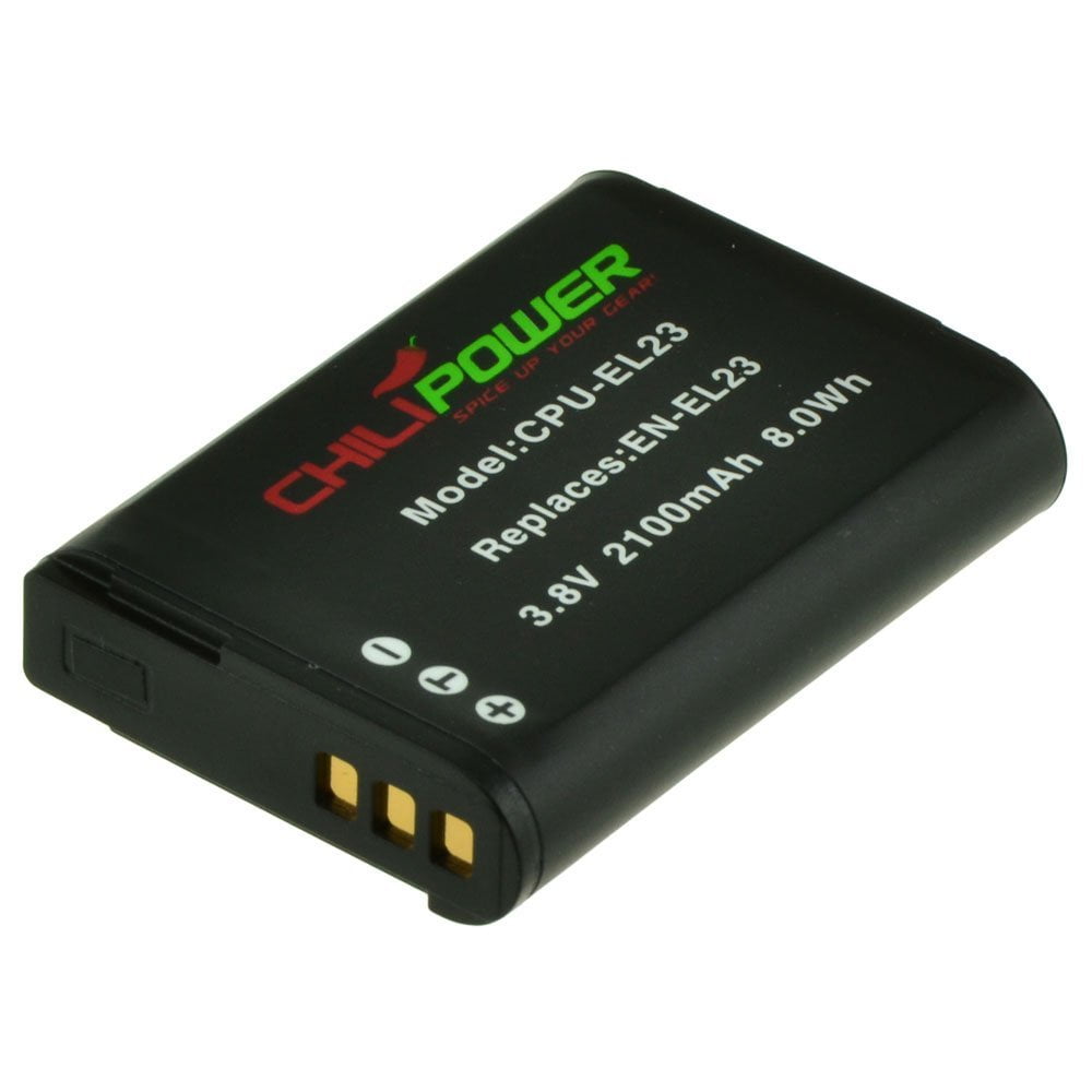 ChiliPower EN-EL23, ENEL23 2100mAh Battery for Nikon Coolpix P600 ...