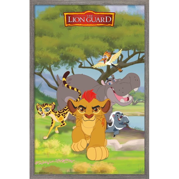 Disney The Lion Guard - Group Wall Poster, 22.375" x 34", Framed ...