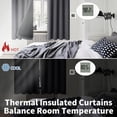 Dark Grey 38"W x 84"L (Pack of 2) Blackout Curtains for Bedroom and ...
