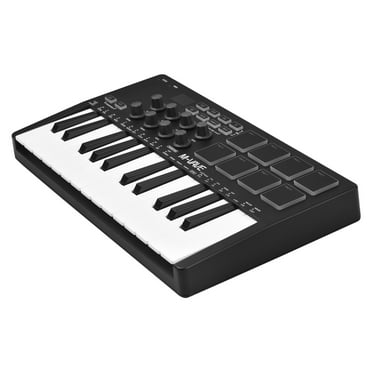 M-WAVE 25 Key USB MIDI Keyboard Controller With 8 Backlit Drum Pads ...