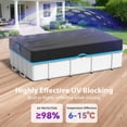 12x24 Ft Rectangle Pool Cover, Heavy Duty Winter Pool Cover Protector ...