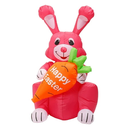 Easter Inflatable Standing Bunny Inflatable Model Glowing Holiday ...