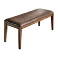Furniture of America Jaycee Transitional Dining Bench, Walnut Finish ...