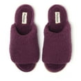 Dearfoams Cozy Comfort Women's Teddy Pile Open Toe Scuff Slippers ...