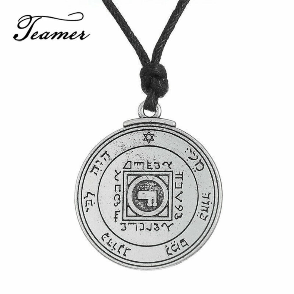 TEAMER Key Of Solomon Ultimate Love Talisman Silver Pendant Circle Necklace Amulet Wicca ...