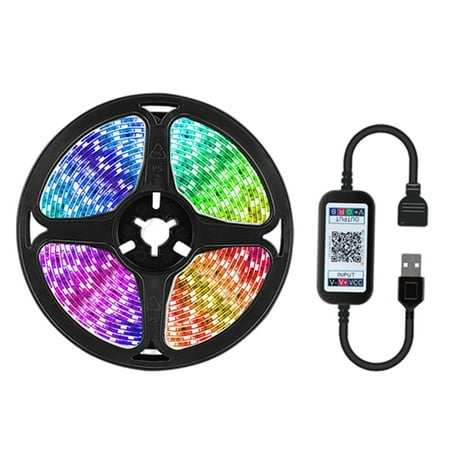 RGB 5050 LED Strip Lights USB 5V Bluetooth Backlight Decoration Tape ...