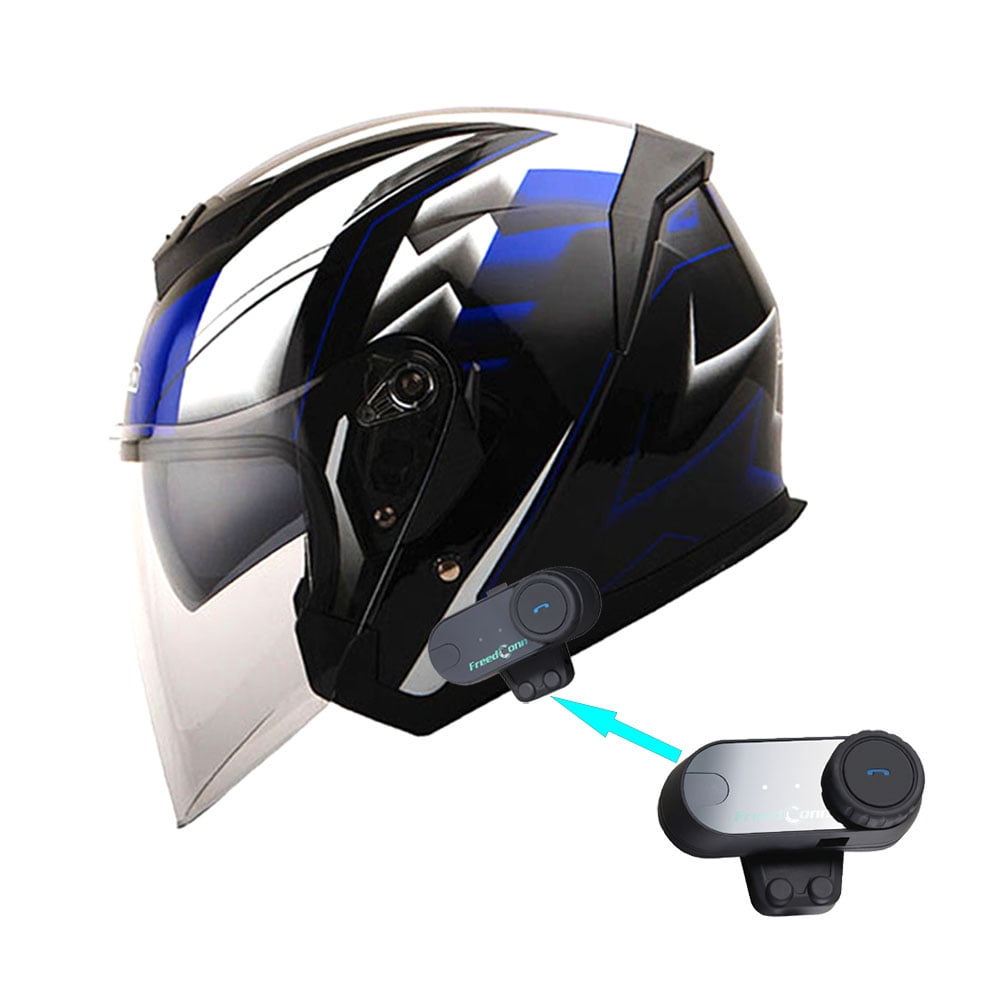 1Storm Motorcycle Open Face Helmet Scooter Classical Knight Bike Dual ...