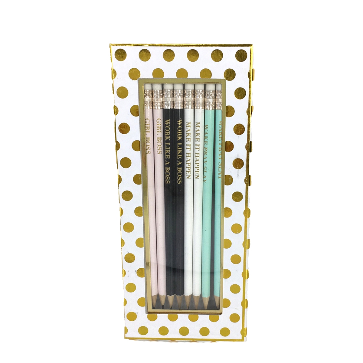 Pep Talk Inspiring Phrases Boxed Pencil Set of 8, Multi - Walmart.com