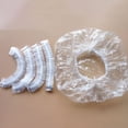 ACDANC 100Pcs Shower Caps,Transparent Shower Caps Waterproof Plastic ...