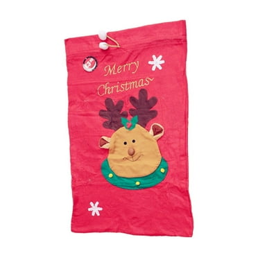 Red Velvet Santa Bag, Large Santa Bags with Drawstring Santa for ...