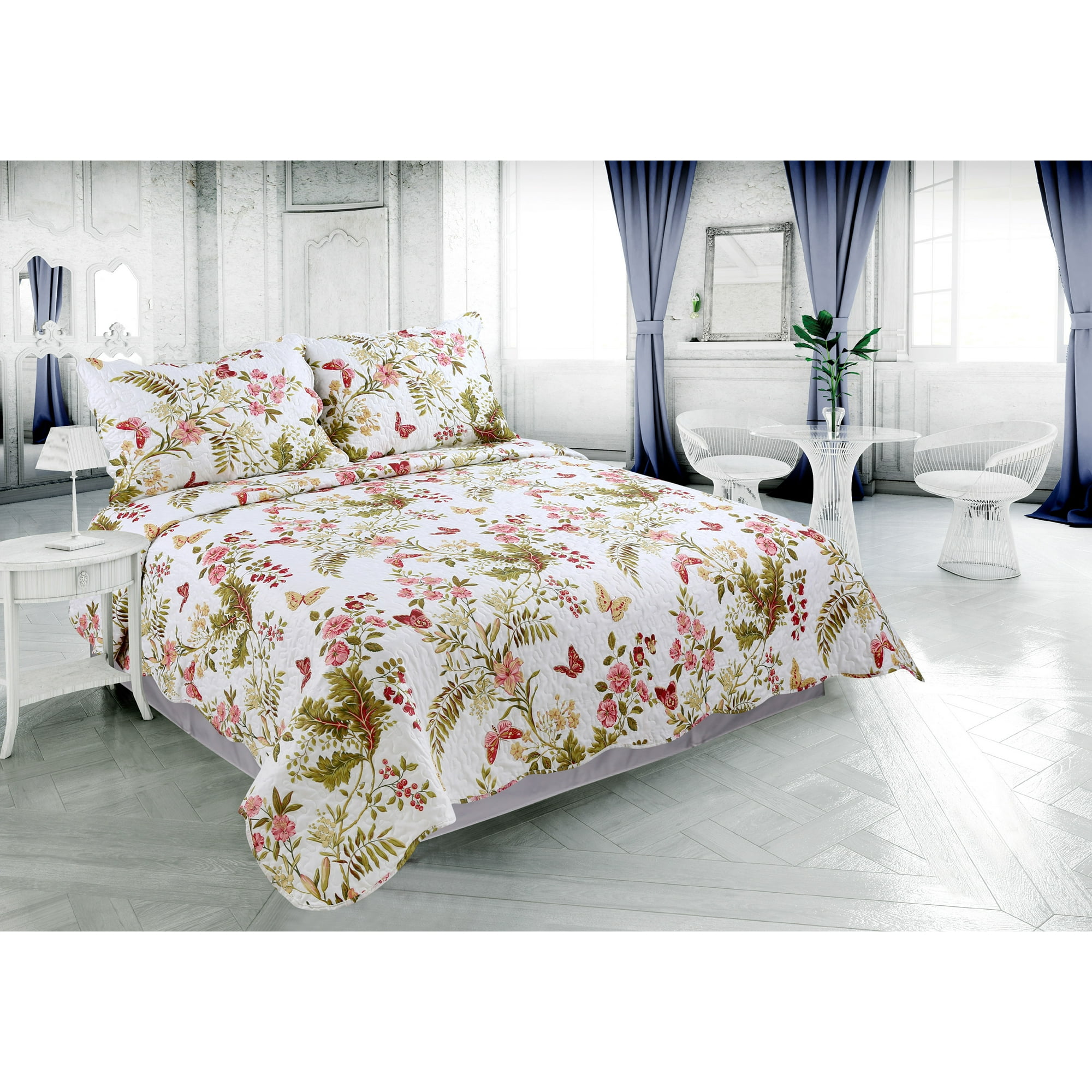 Click here for Marina Decoration Rich Printed Stitching Coverlet... prices