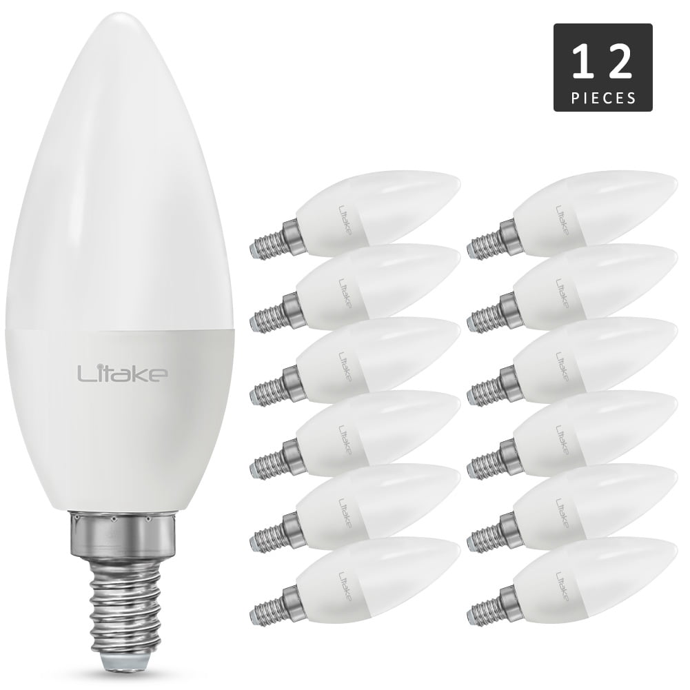 12 Packed E12 Base LED Light Bulb, Candelabra Light Bulbs Non-dimmable ... 12 Packed E12 Base LED Light Bulb, Candelabra Light Bulbs Non-dimmable ...
